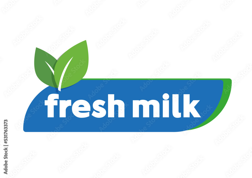 vector logo fresh milk Stock Vector | Adobe Stock
