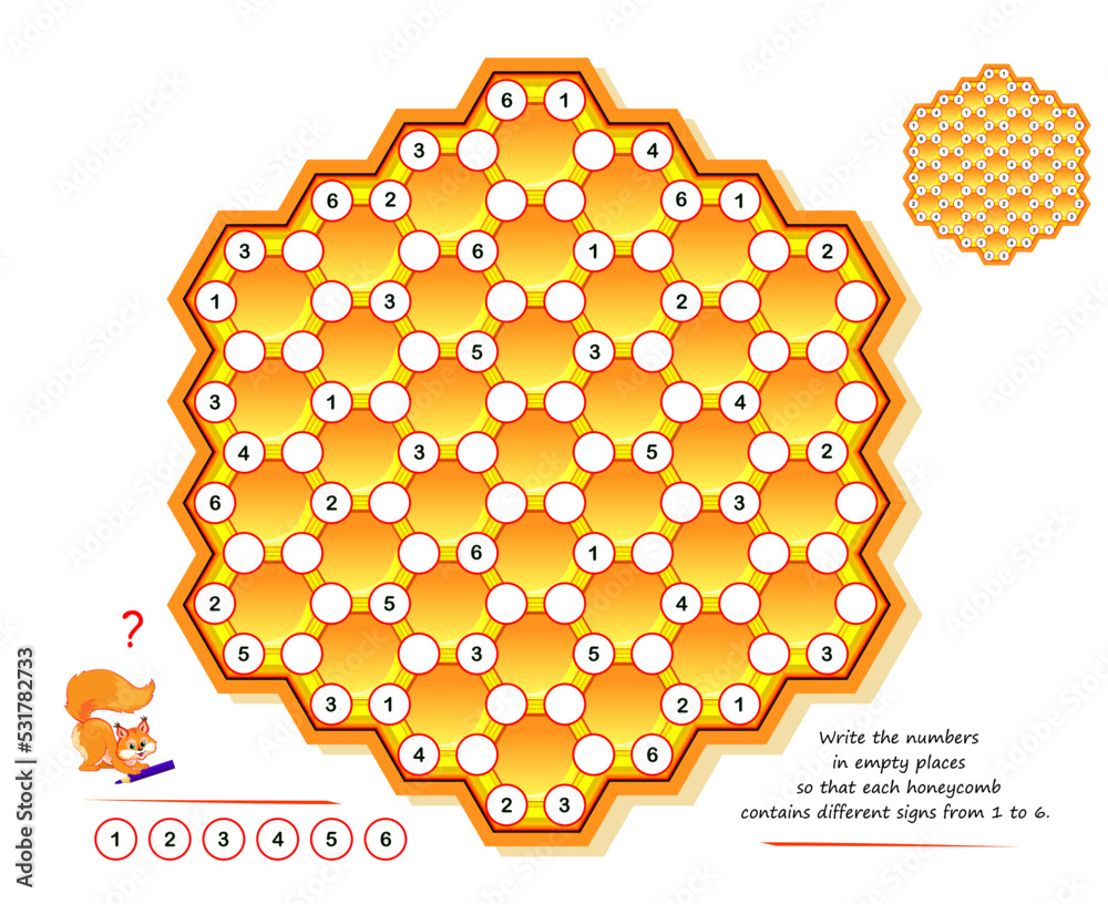 Sudoku for smartest. Logic puzzle game. Write the numbers in empty ...