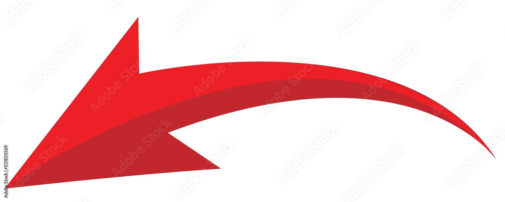 red arrow icon on white background. flat style. arrow icon for your web ...