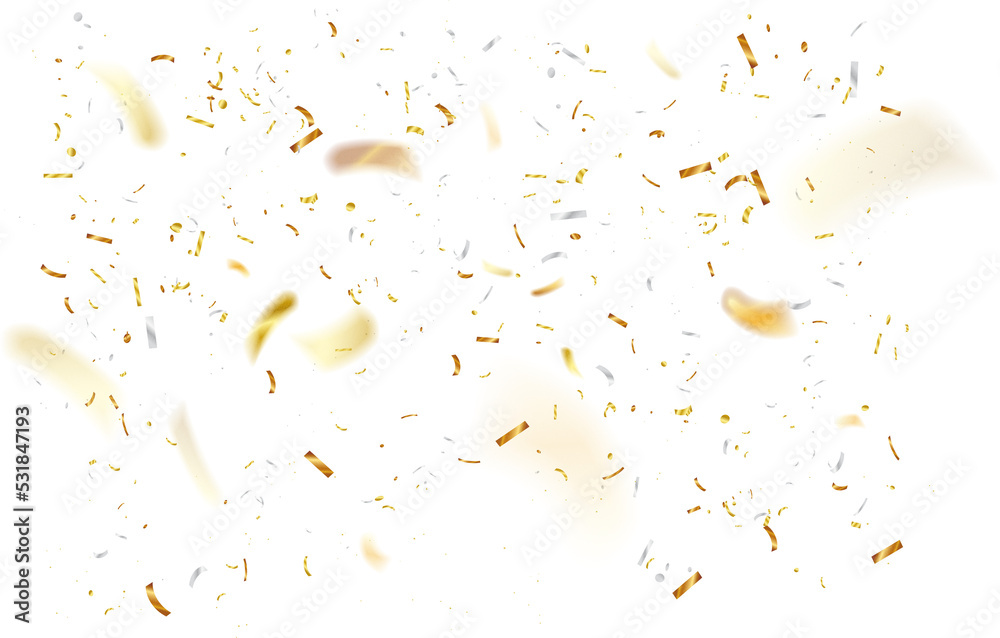 Transparent background with falling confetti Stock Illustration | Adobe ...