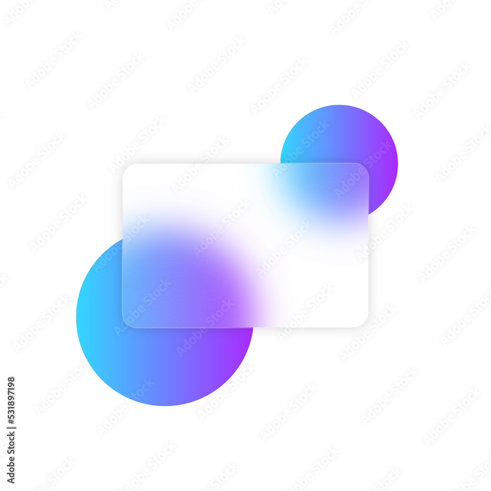 Abstract geometric shapes square frosted glass texture overlay on ...