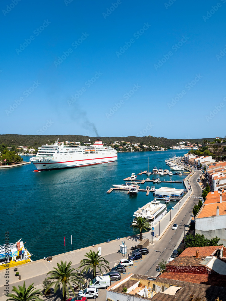 Spain, Mediterranean Sea, Balearic Islands, Menorca, Mahon, Port de Mao ...