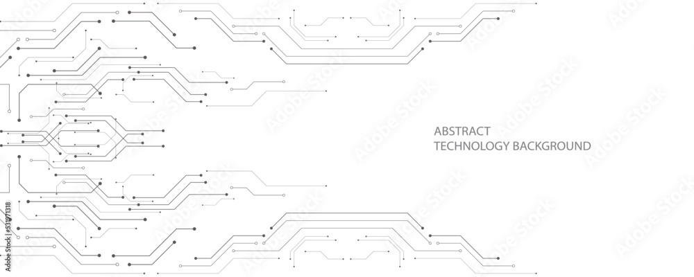 Gray and white technology background image Line design for ...