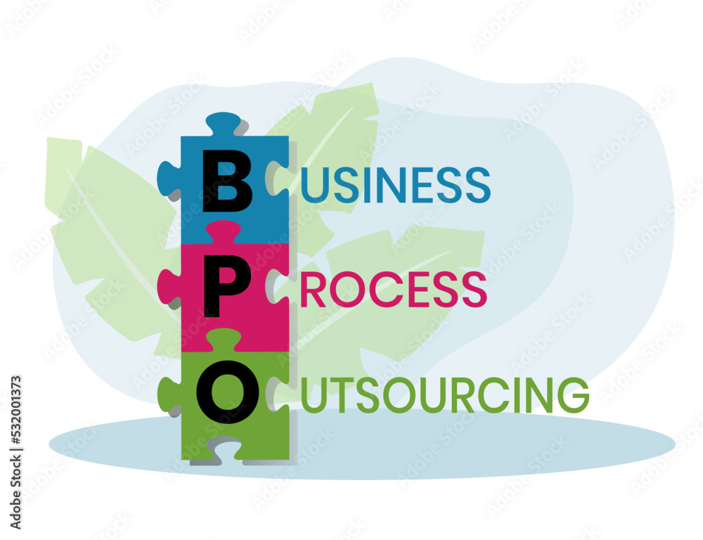 BPO - Business Process Outsourcing. acronym, business concept ...