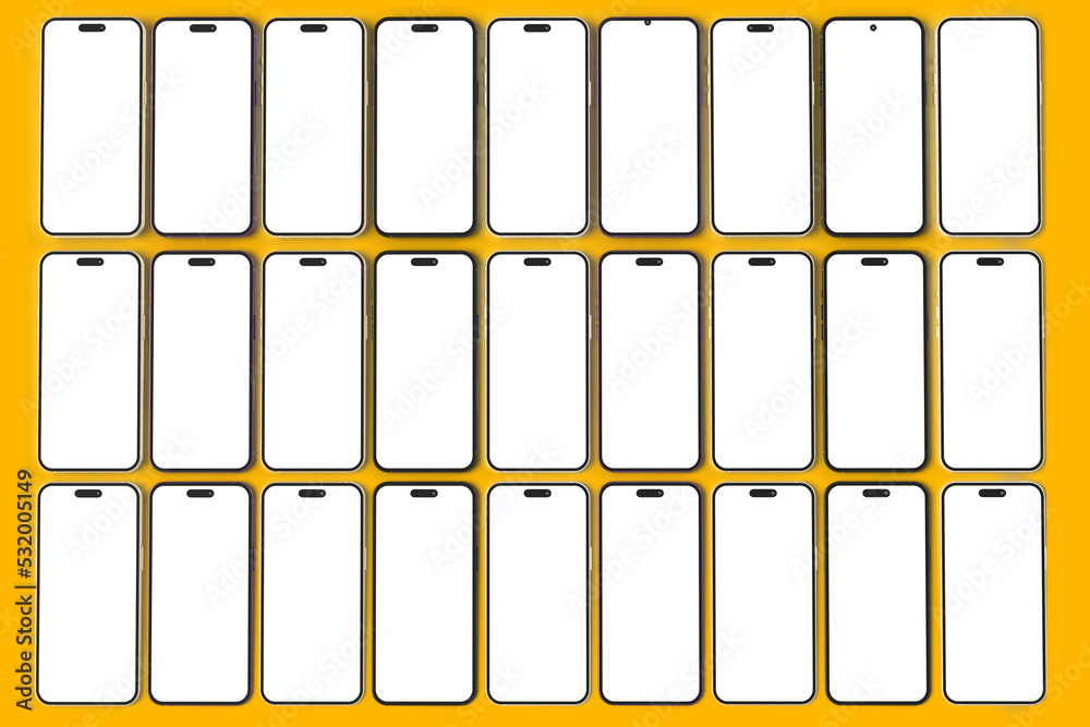 smartphone mockup design with blank screen for infographics or ...