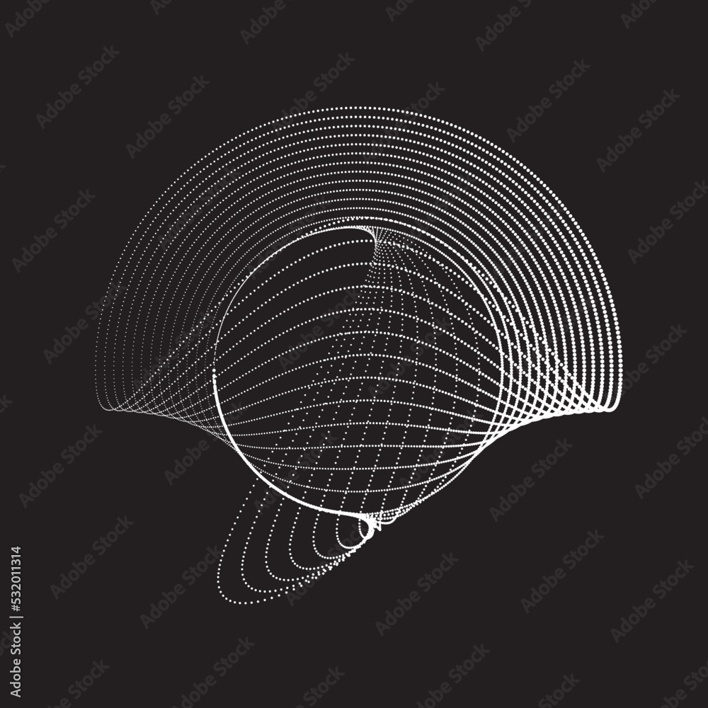 Stock-Vektorgrafik „Abstract oval Lines Background with geometric ...