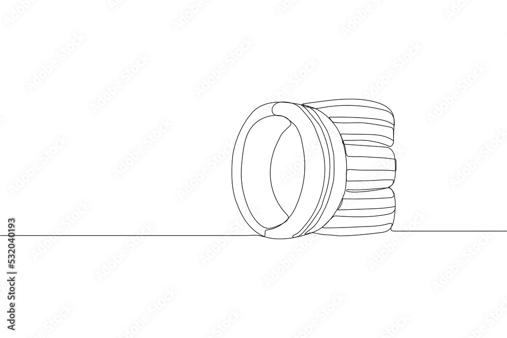 Image vectorielle Stock Continuous one line drawing car tires with ...