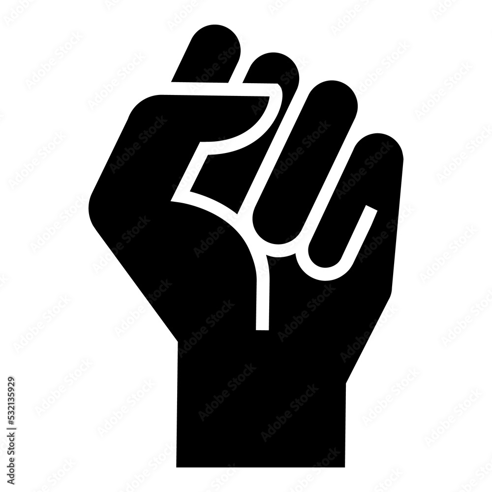 Ilustración de Stock Símbolo de victoria, fuerza, poder y solidaridad ...