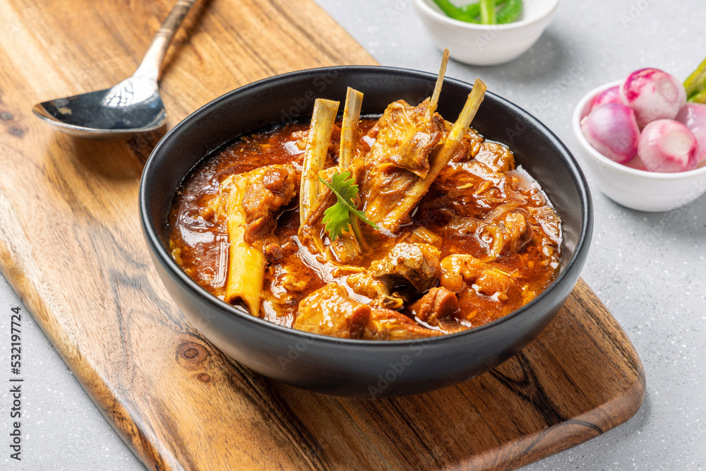 Mutton curry or Mutton gravy is a delicious Indian curried dish of soft ...