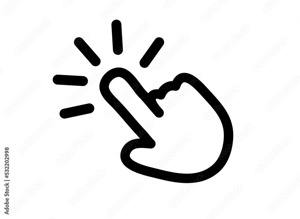 Hand click icon. Vector mouse pointer symbol Stock Vector | Adobe Stock Hand click icon. Vector mouse pointer symbol Stock Vector | Adobe Stock