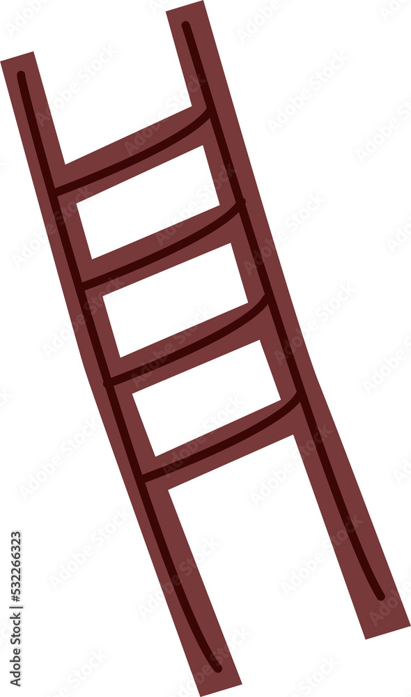 PNG cartoon hand drawn brown stairs icon. Stock Illustration | Adobe Stock