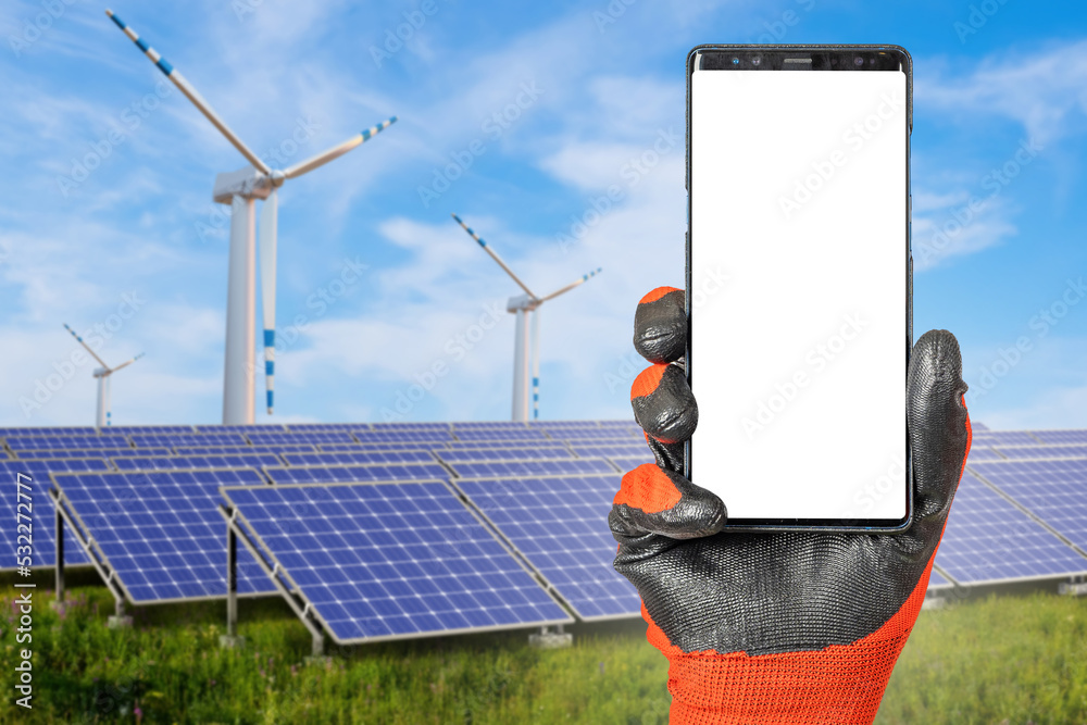 ECO energy. Phone mockup. Energy company proposal. Receiving ECO ...