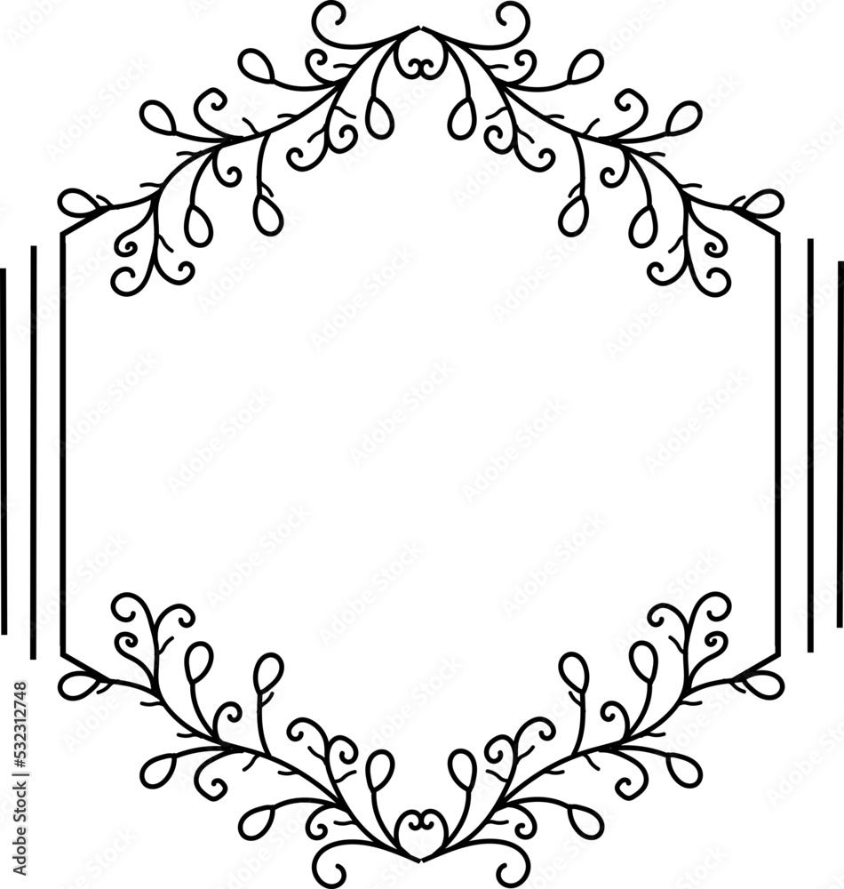 organic border frame illustration Stock Vector | Adobe Stock