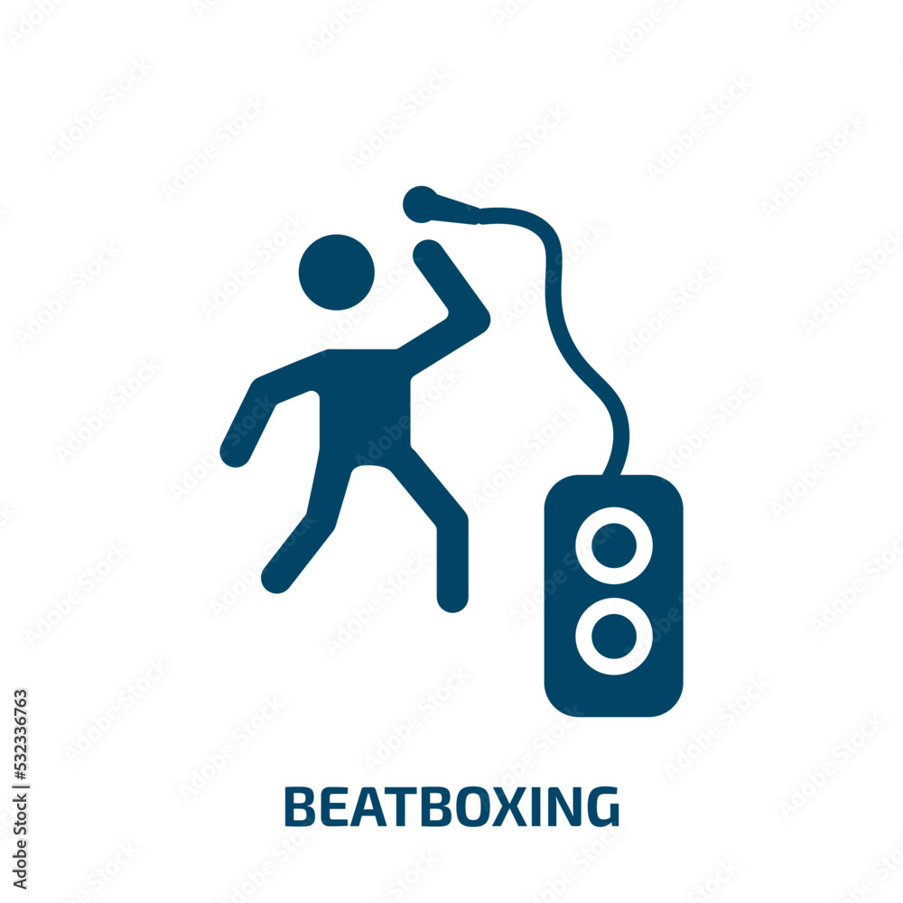 beatboxing icon from activity and hobbies collection. Filled beatboxing ...