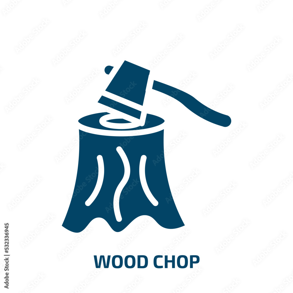 wood chop icon from agriculture farming and gardening collection ...