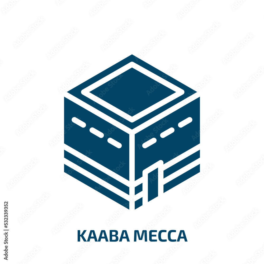 kaaba mecca icon from religion collection. Filled kaaba mecca, mosque ...