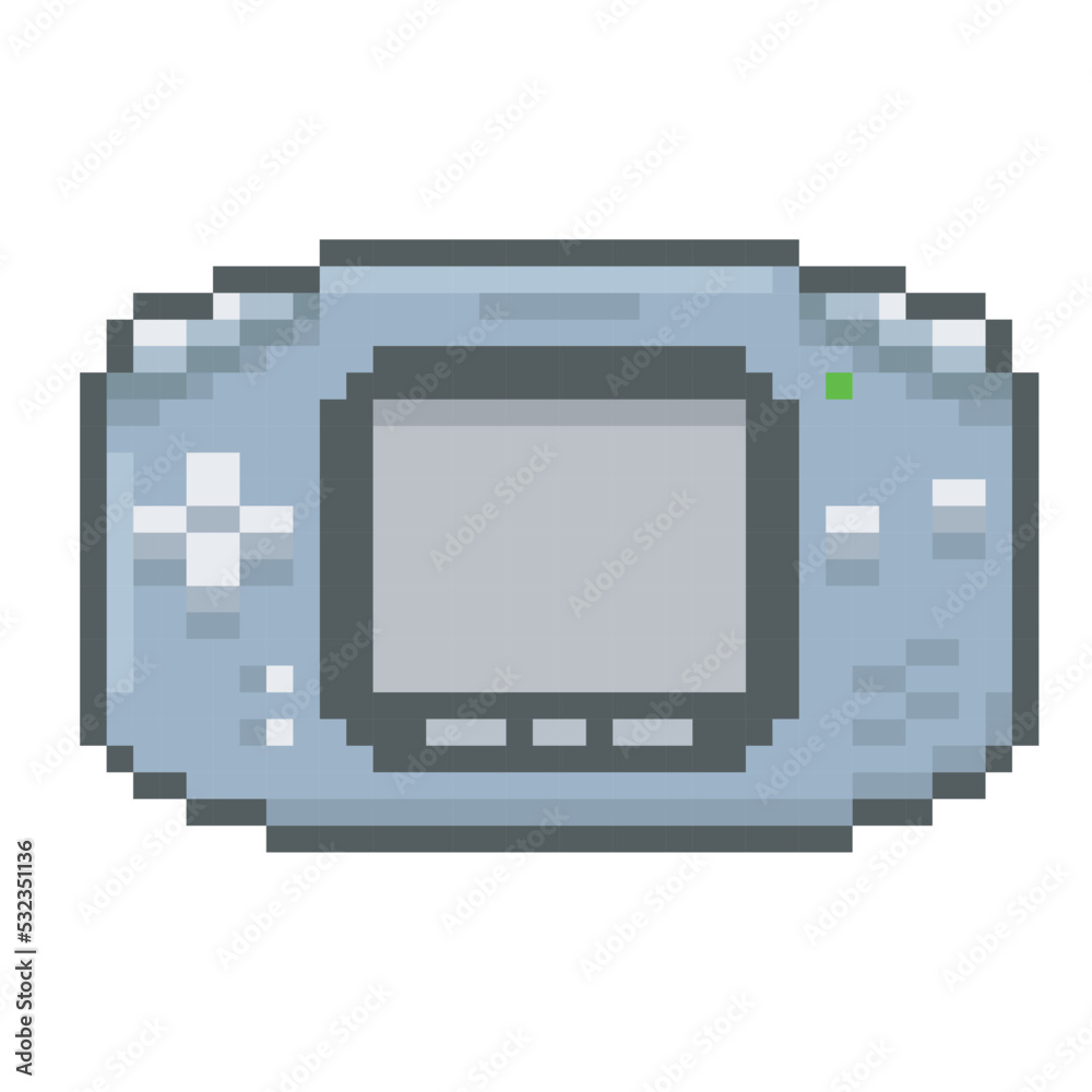 Retro video game console, object pixel art Stock Vector | Adobe Stock