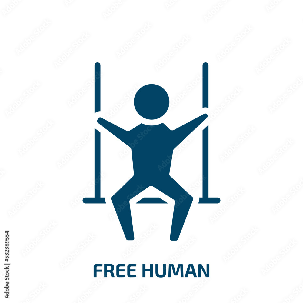 free human icon from feelings collection. Filled free human, free ...