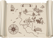 Vintage Ship Map Art Collage Free Stock Photo - Public Domain Pictures