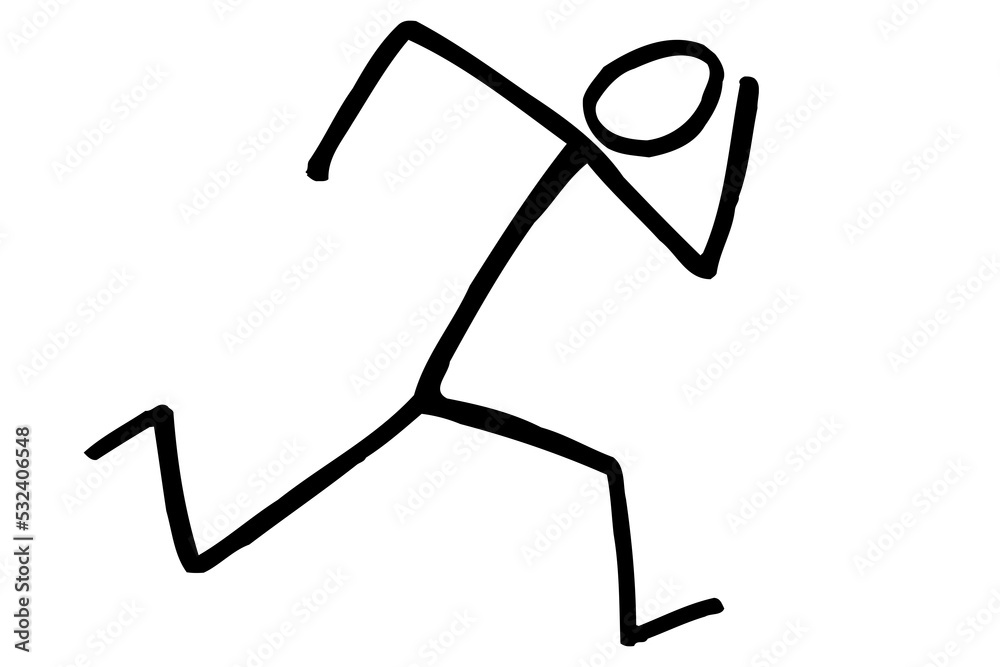 Stock-Illustration „Strichzeichnung, Strichfigur, Strichmännchen ...