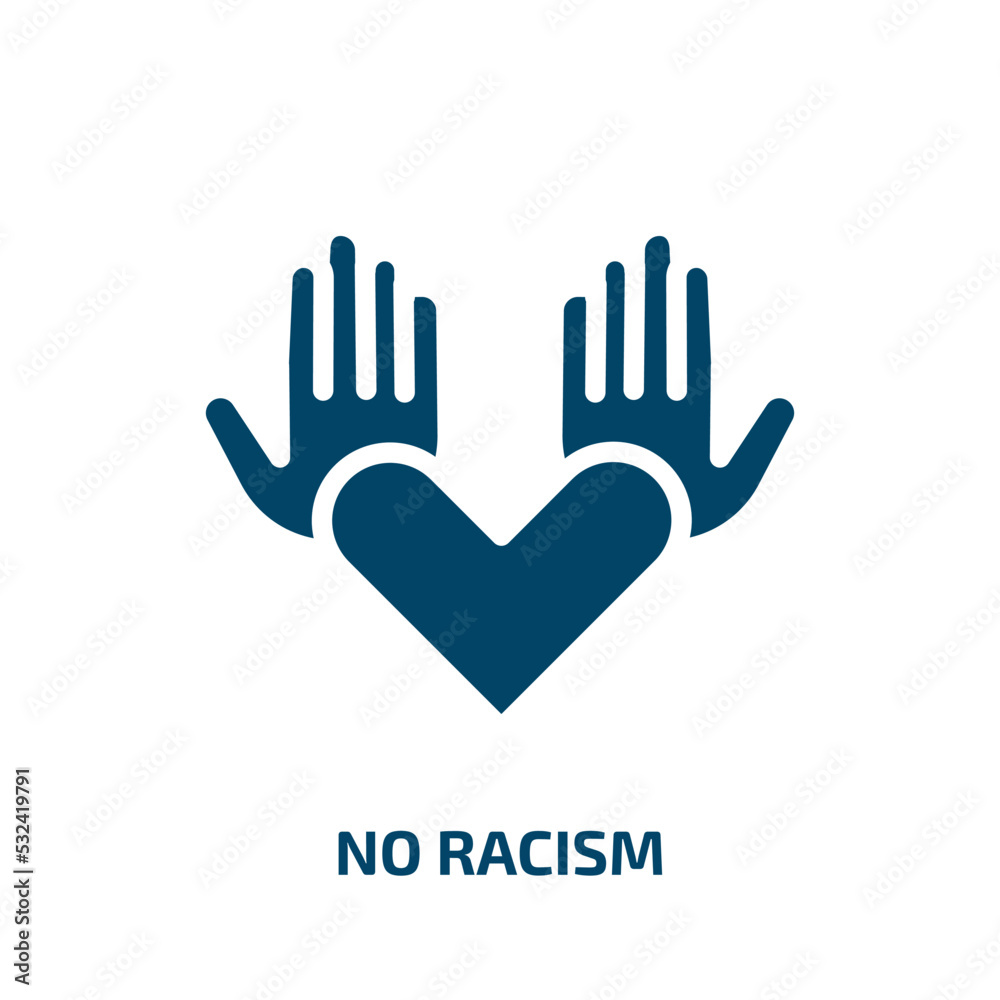 Image vectorielle Stock no racism icon from people collection. Filled ...