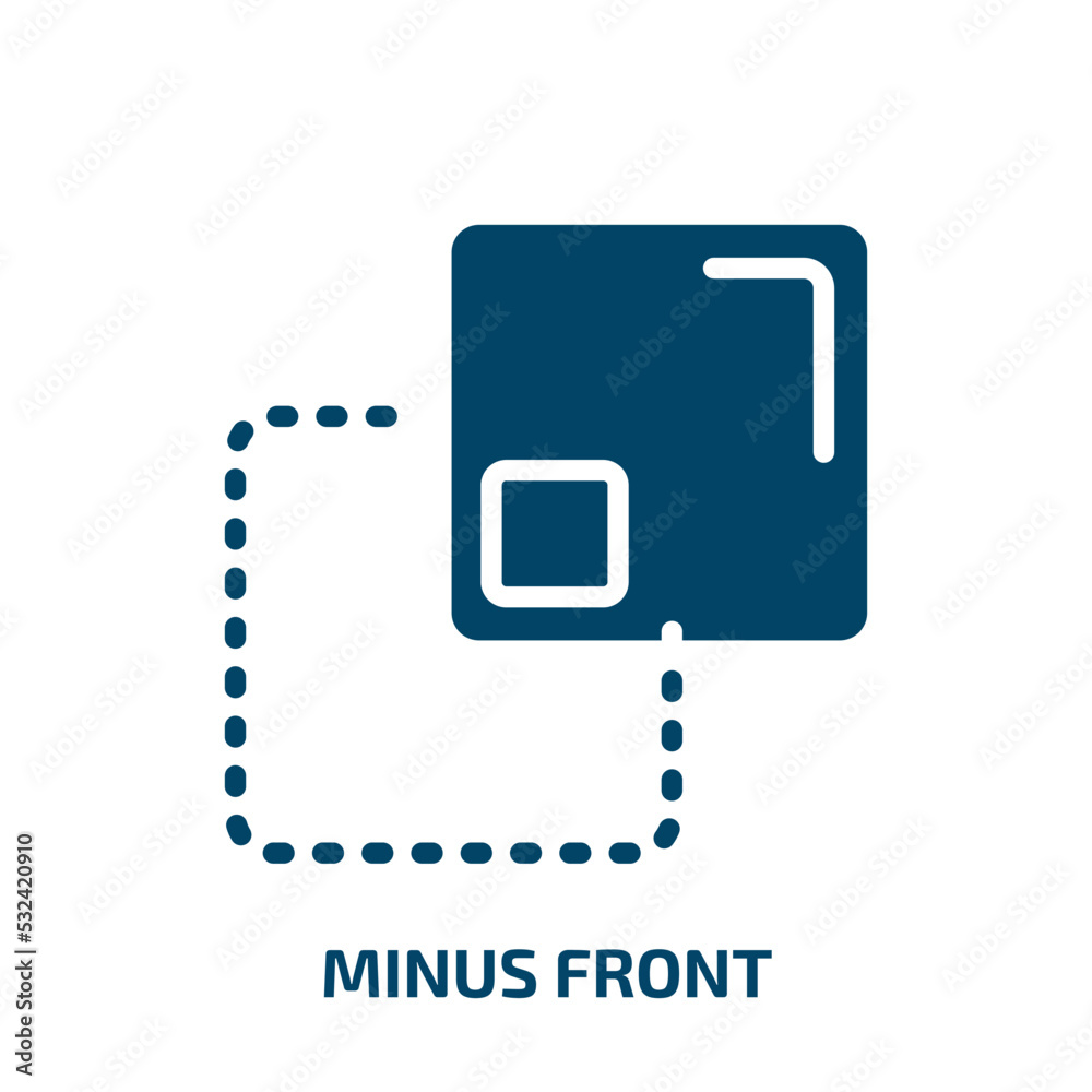 minus front icon from shapes collection. Filled minus front, minus ...