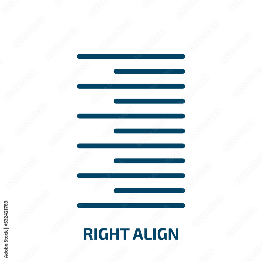 Image vectorielle Stock right align icon from geometry collection ...