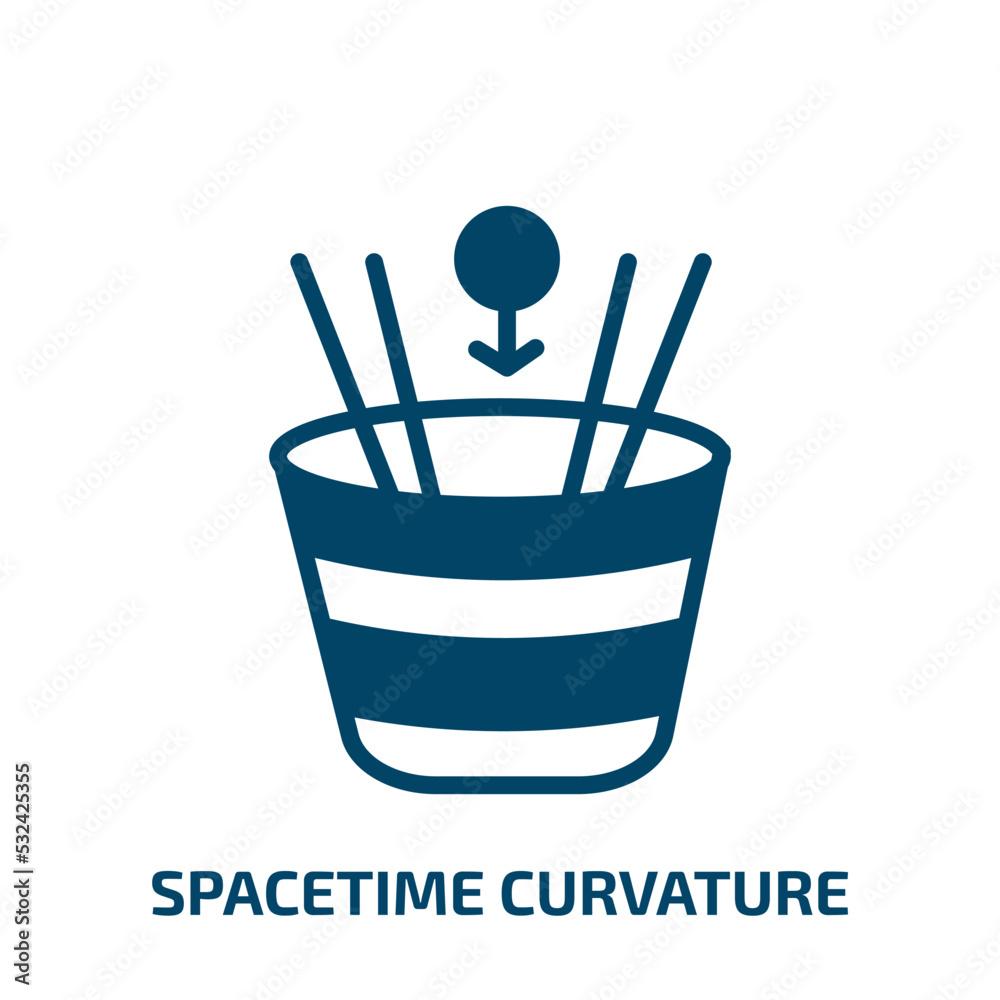 spacetime curvature icon from education collection. Filled spacetime ...