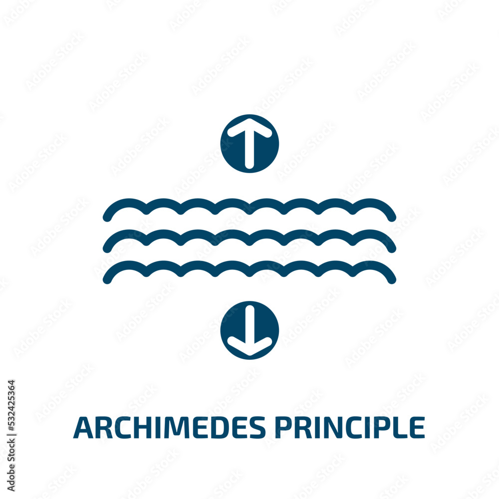 Image vectorielle Stock archimedes principle icon from education ...