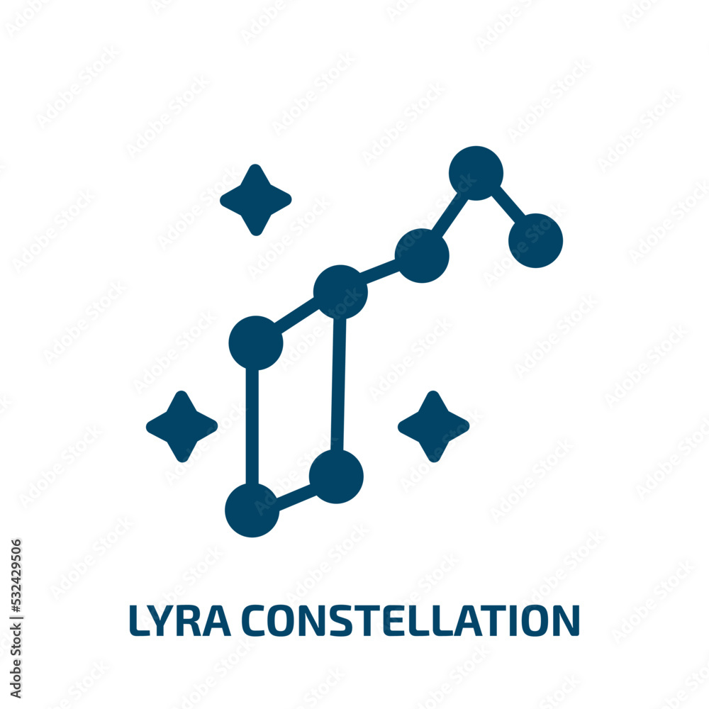 lyra constellation icon from astronomy collection. Filled lyra ...
