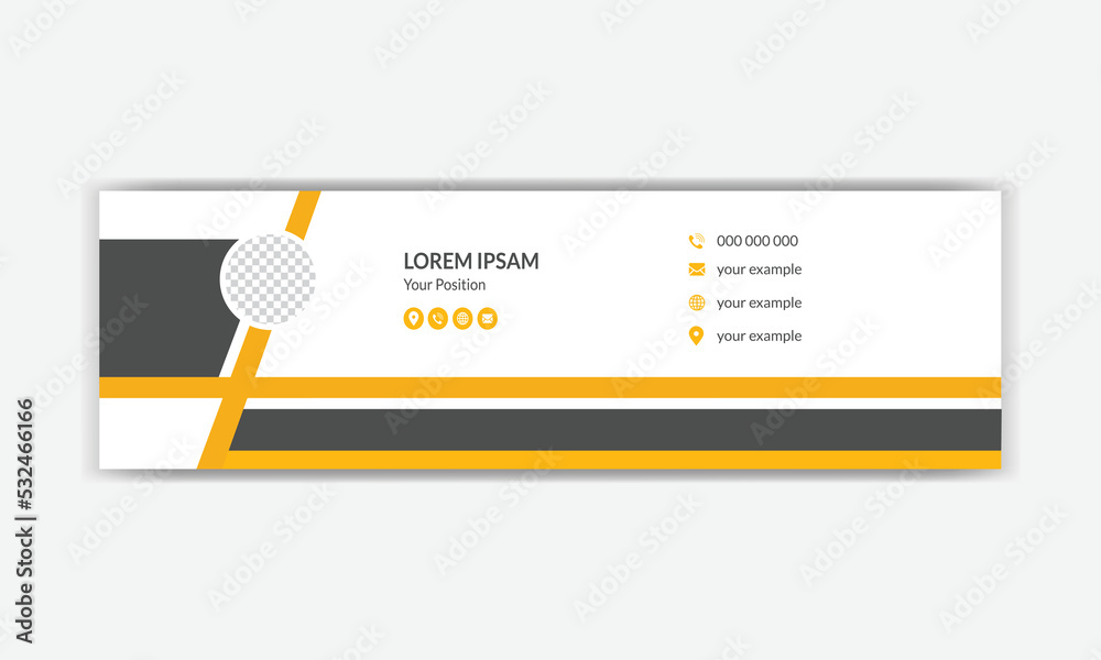 Email signature template design. Corporate mail business email ...