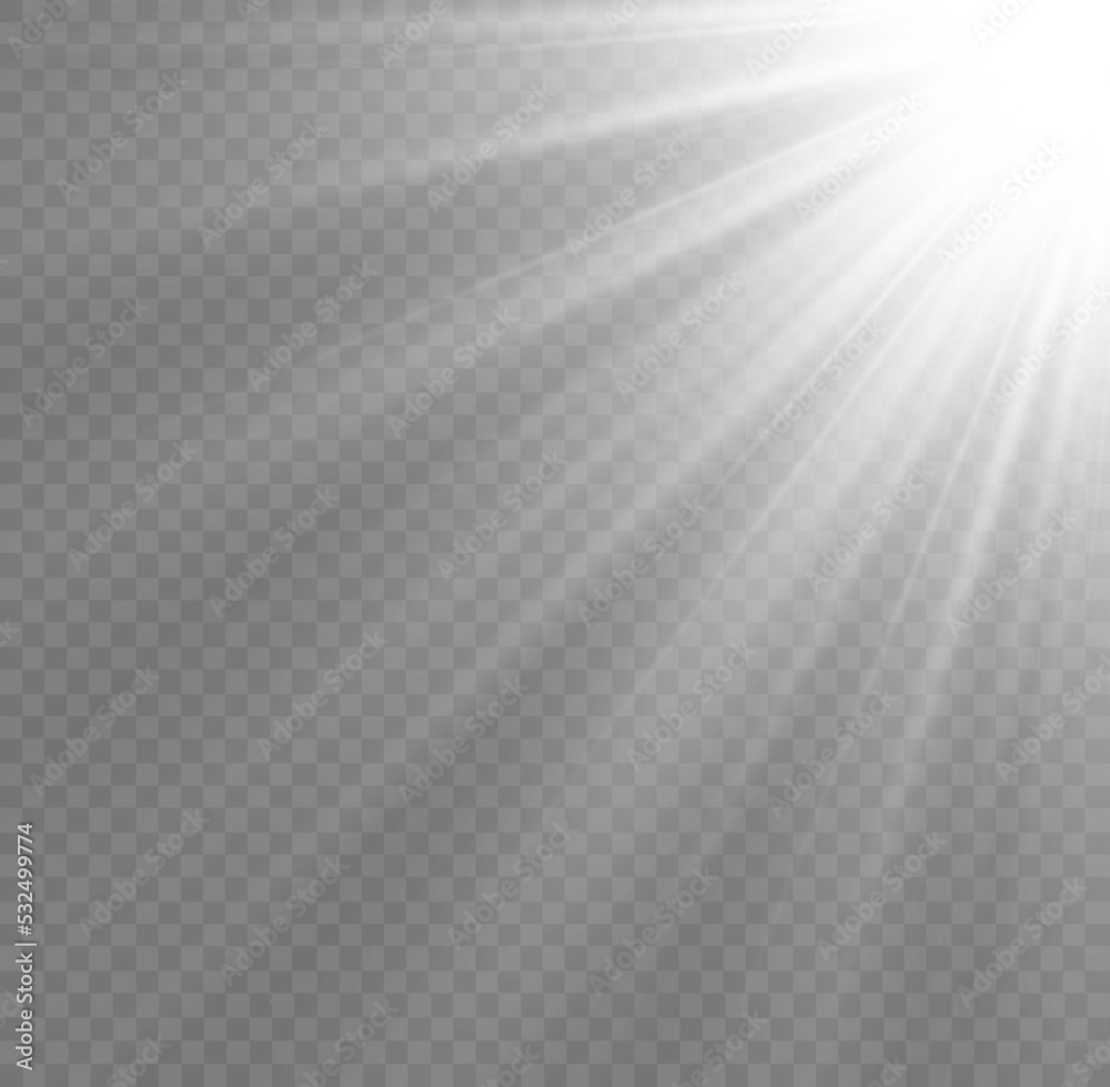 Sun flash with rays and spotlight. Star burst with sparkles ...