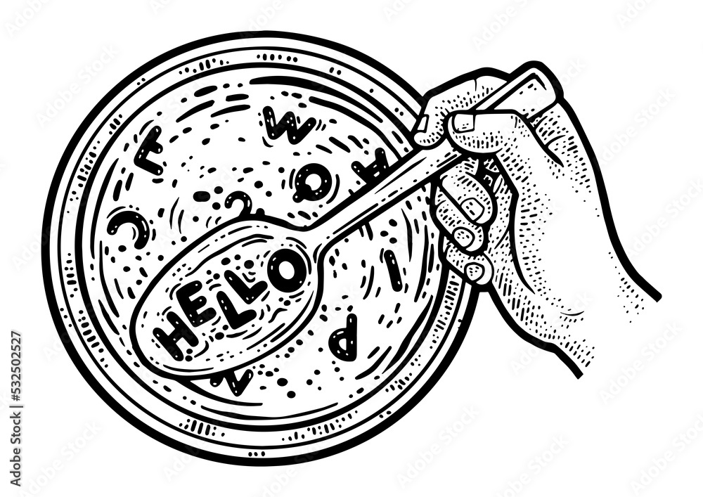 Alphabet pasta line art sketch PNG illustration with transparent ...