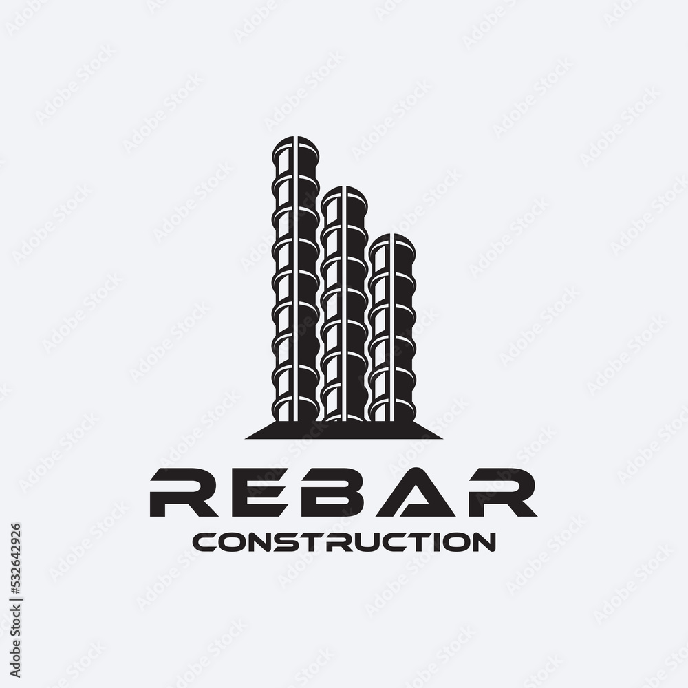rebar concrete construction logo design vector for business idea Stock ...