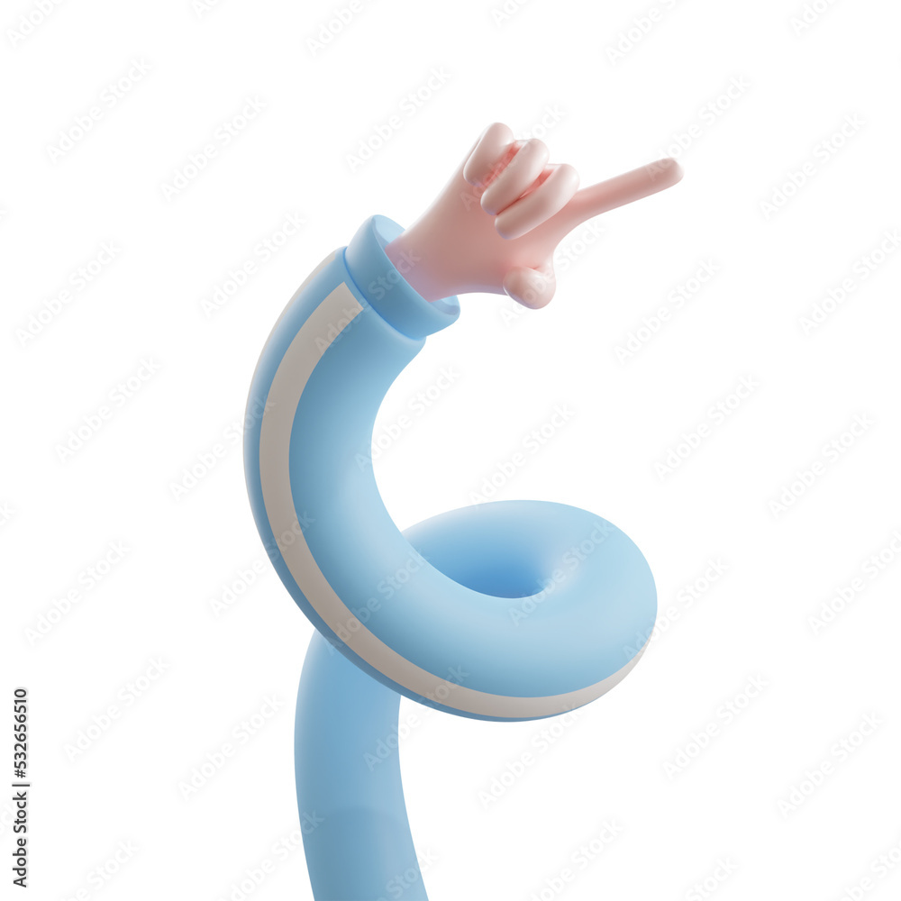 Minimal 3d hand pointing isolated transparent. hand gesture. art 3d ...