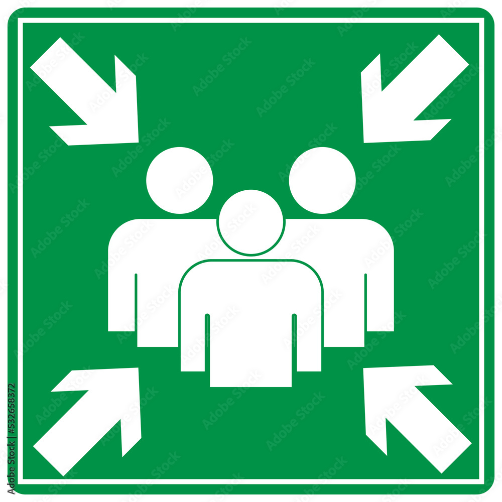 Fire assembly point vector signage illustration design.vector EPS10 ...