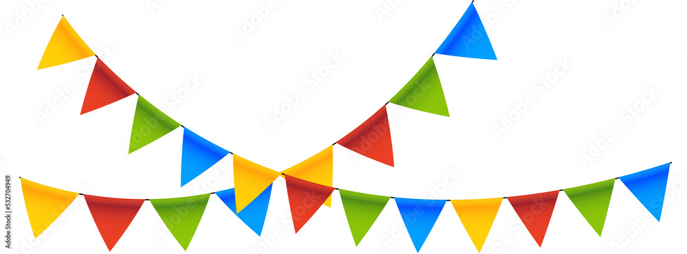 Fiesta Junina Hanging Flags Stock Illustration | Adobe Stock