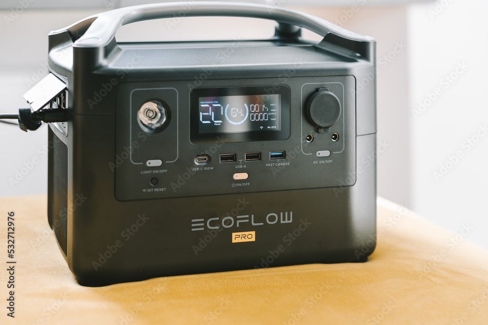 Ecoflow River Pro Portable Power Station Stock Photo | Adobe Stock