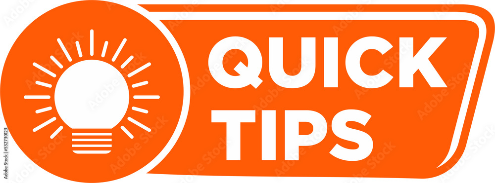 speech bubble with text quick tips. concept of interesting facts symbol ...