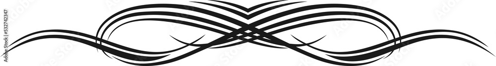 Filigree isolated vector divider, underline swirls Stock Illustration ...