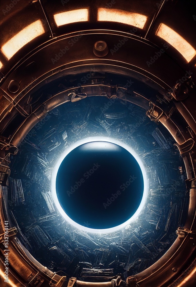 Stargate portal, reactor engine in fusion opening a gate to another ...