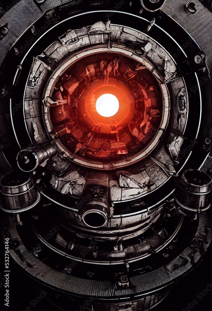 Stargate portal, reactor engine in fusion opening a gate to another ...