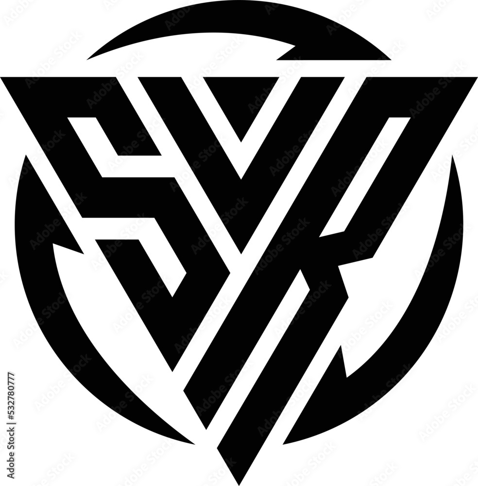 SVR letter logo with the triangle design Stock Vector | Adobe Stock