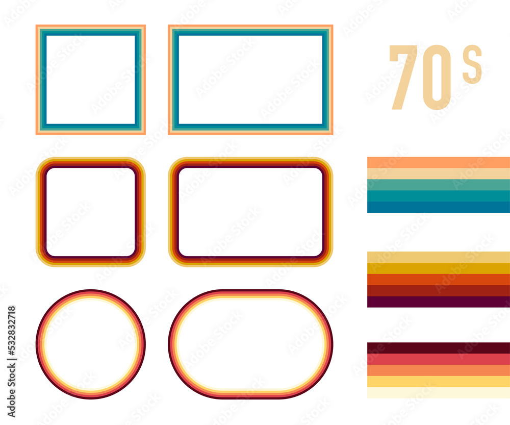 1970s Style Museum Picture Frames Set. Trendy 1970s, Old Fashioned ...