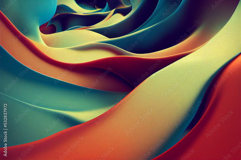 Stock-Illustration „abstract colors flowing together digital art ...