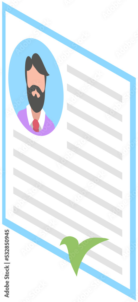 Vector de Stock Personal info data. ID card. Identification document ...