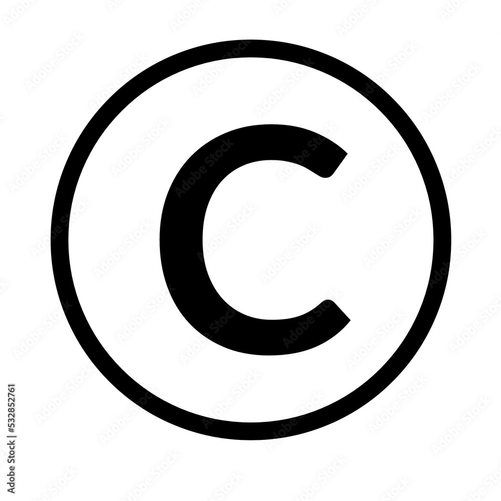 copyright symbol on transparent background. copyright sign. copyright ...