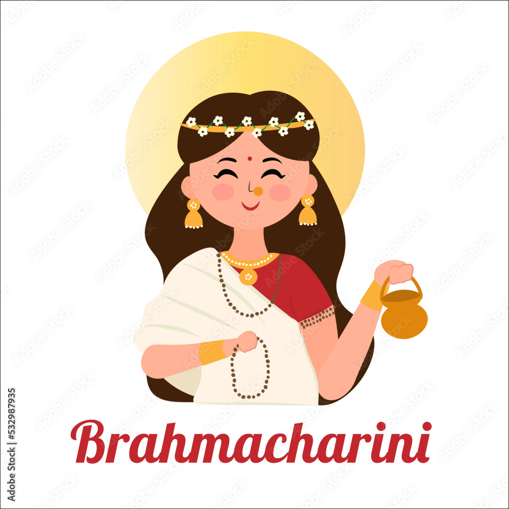 brahmacharini mata navratri goddess nine forms of goddess durga indian ...