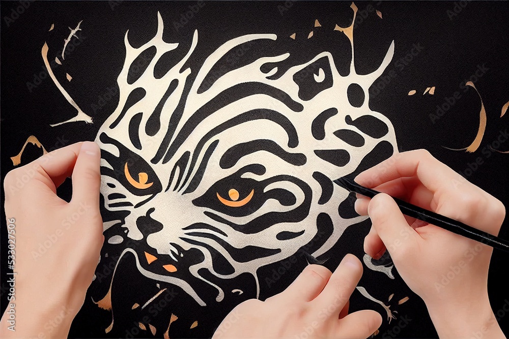 Stock-Illustration „Claw marks Claws scratches cat and tiger lion and ...