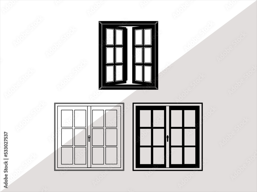 Windows Bundle Svg, Windows svg, Window Frame Png, Casement svg, Window ...